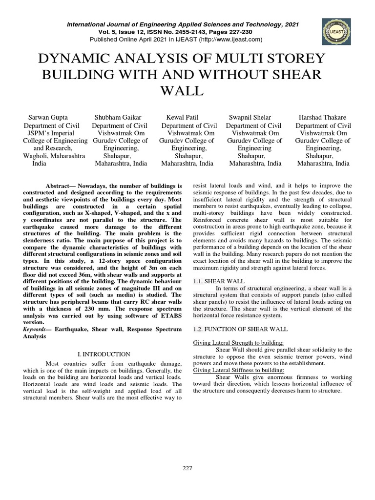 DYNAMIC_ANALYSIS_OF_MULTI_STOREY_BUILDING_WITH_AND | PDF ...