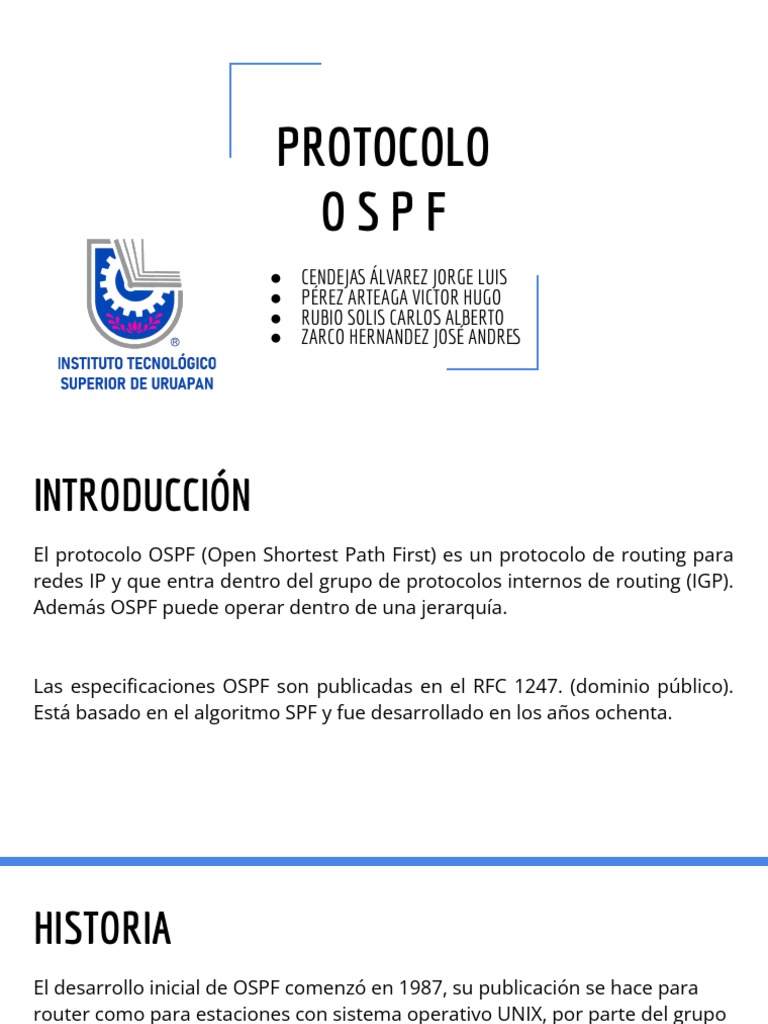 Protocolo OSPF | PDF | Enrutador (Computación) | Protocolos de capa de red