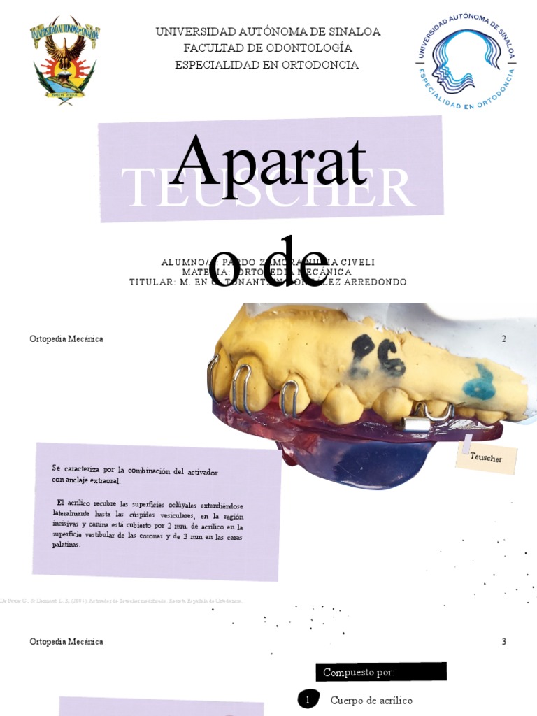 Activador de Teuscher en Ortopedia Dental | PDF | Ortodoncia | Ramas de ...