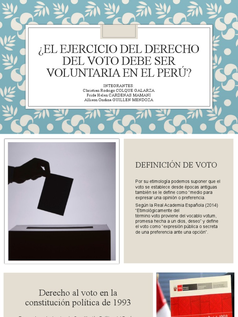 El Ejercicio Del Derecho Del Voto Debe | Descargar gratis PDF ... El Ejercicio Del Derecho Del Voto Debe | Descargar gratis PDF ...