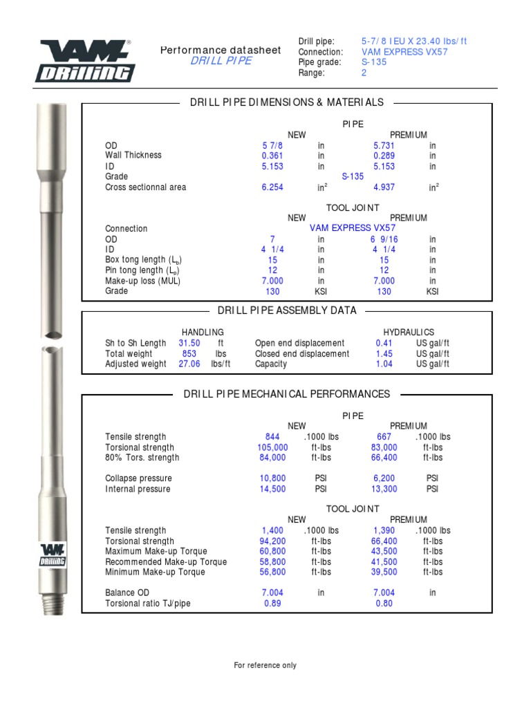 Drill Pipe 5 VX-57 | PDF | Pipe (Fluid Conveyance) | Civil Engineering