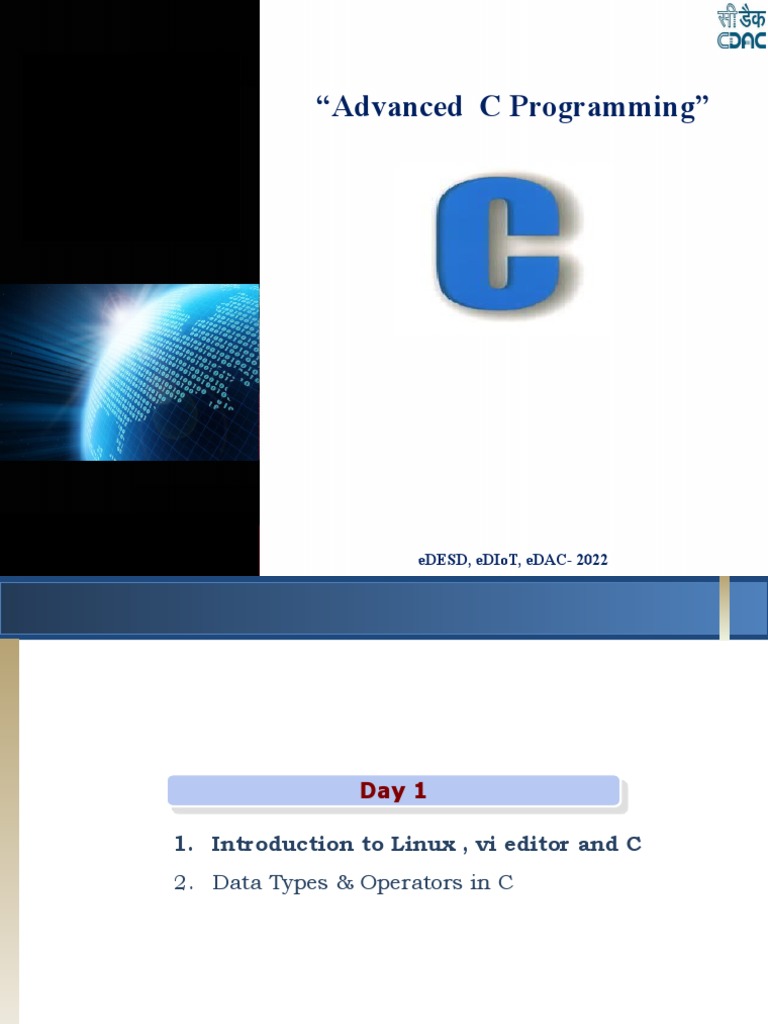 "Advanced C Programming": Edesd, Ediot, Edac-2022 | PDF | Linux | Unix