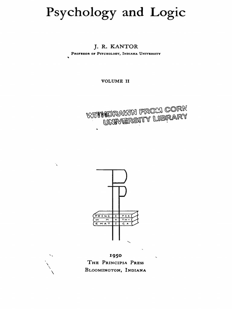 J. R. Kantor - Psychology and Logic - Vol. II. 2-Principia Press (1950 ...