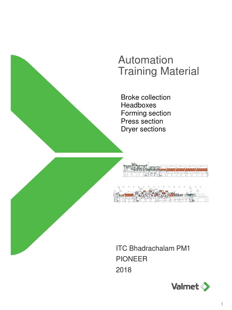 PIONEER Wet End Automation Training Material en | PDF | Screw ...