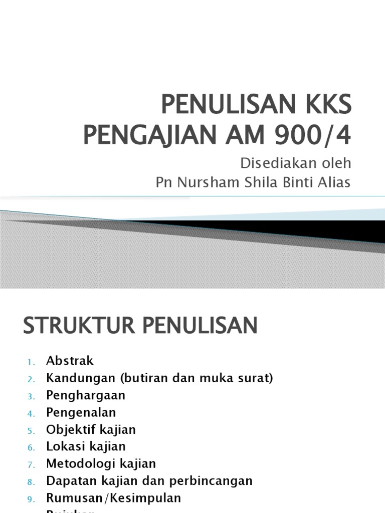 Penulisan KKS Pengajian Am 900 | PDF