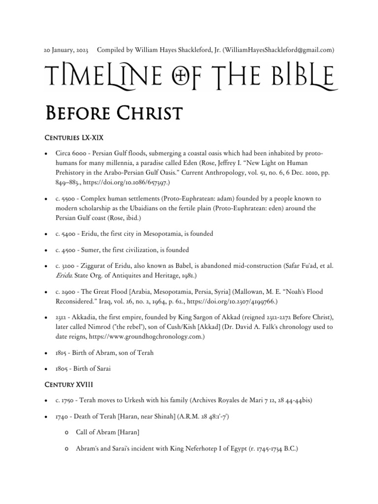 Timeline of The Bible | PDF | Paul The Apostle | Esther