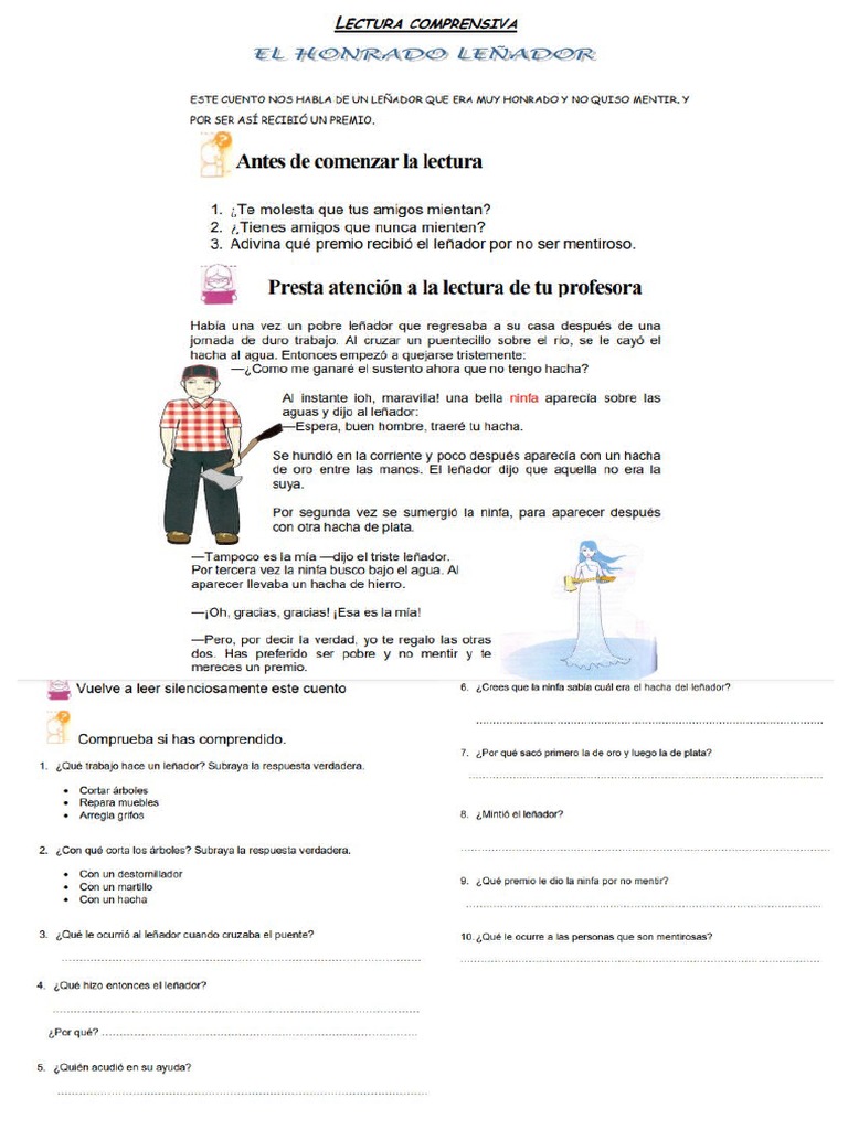 Lectura El Honrado Leñador | PDF