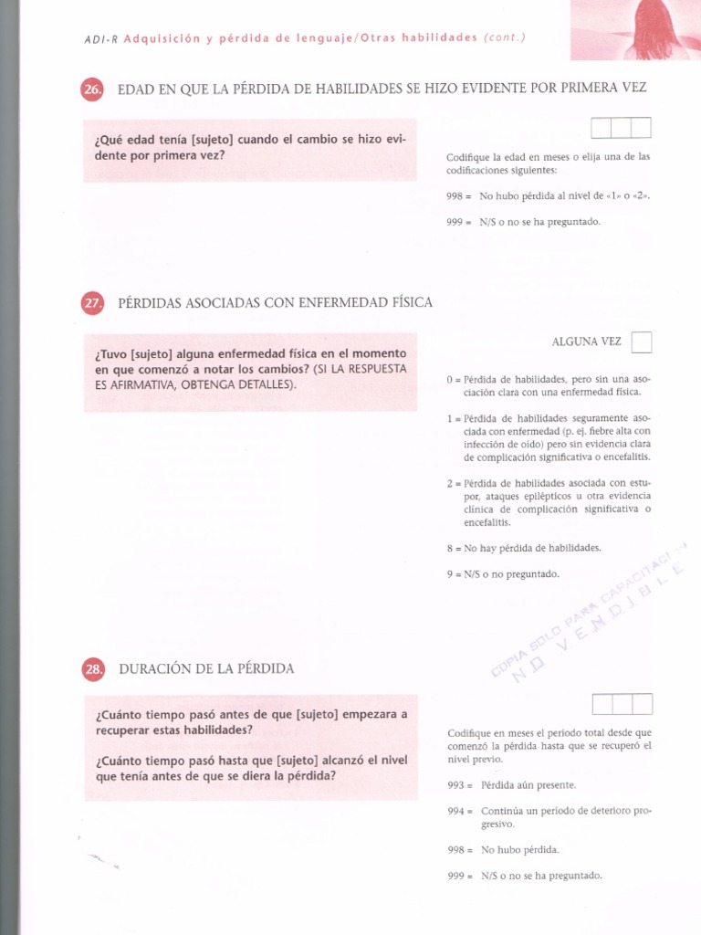 Protocolo Adi-R Parte II | PDF