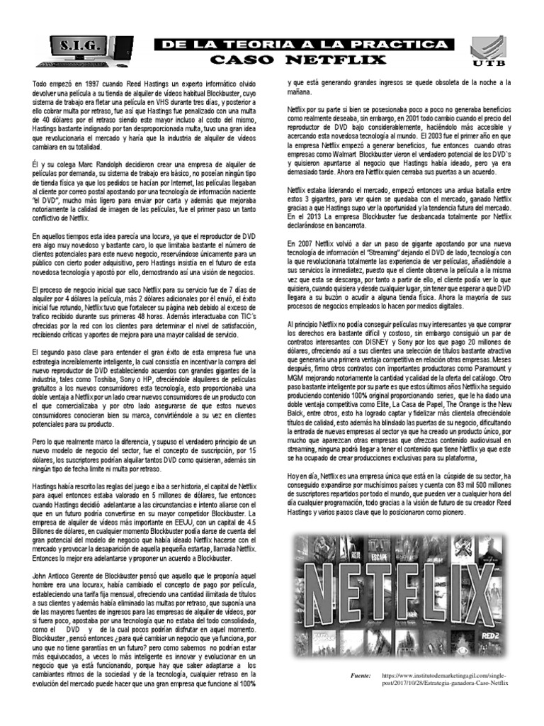 Tema 1. Estudio de Caso - Netflix | PDF | Netflix
