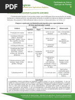 Bula do Fungicida APRON RFC | PDF | Agricultura | Desperdício