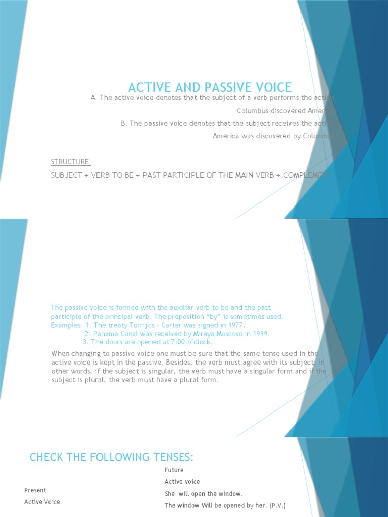Understanding Active and Passive Voice | PDF | Verb | Subject (Grammar)