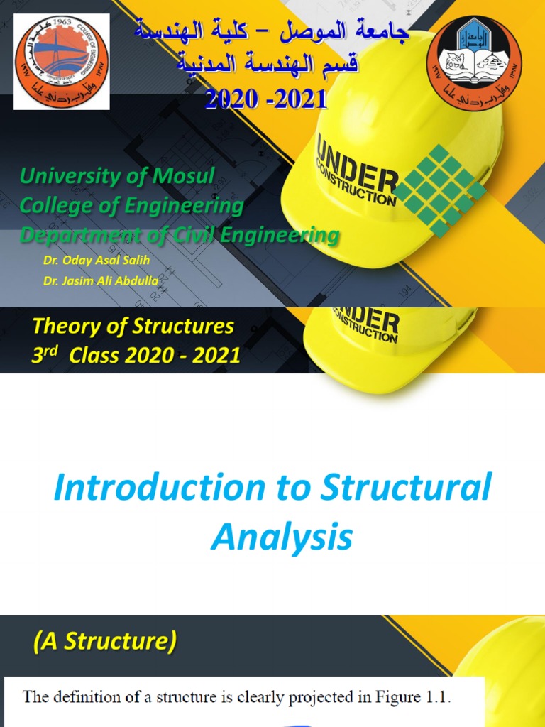 LECT1 - Introduction To Structural Analysis | PDF | Art | Technology & Engineering