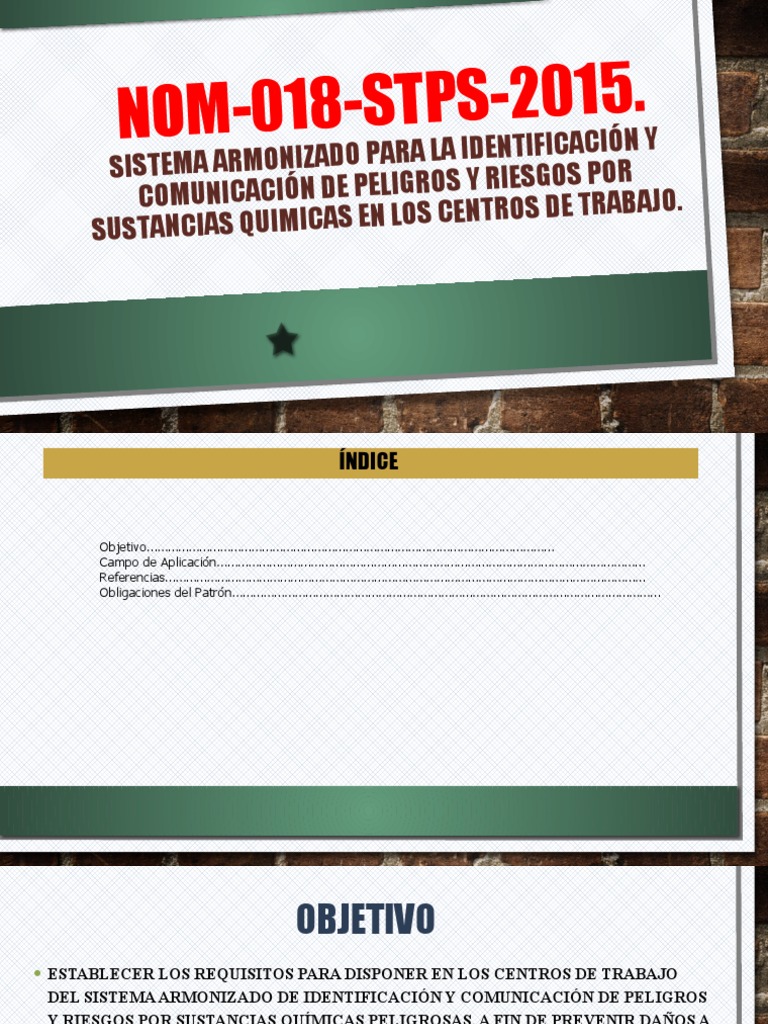 Nom 018 Stps 2015 | PDF | Ciencias fisicas | Química