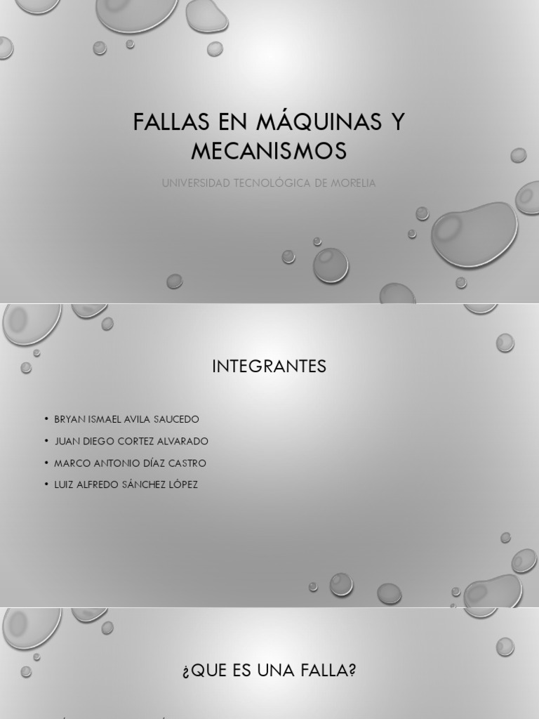 Exposicion Fallas en Las Maquinas y Mecanismos | PDF | Rotación ...