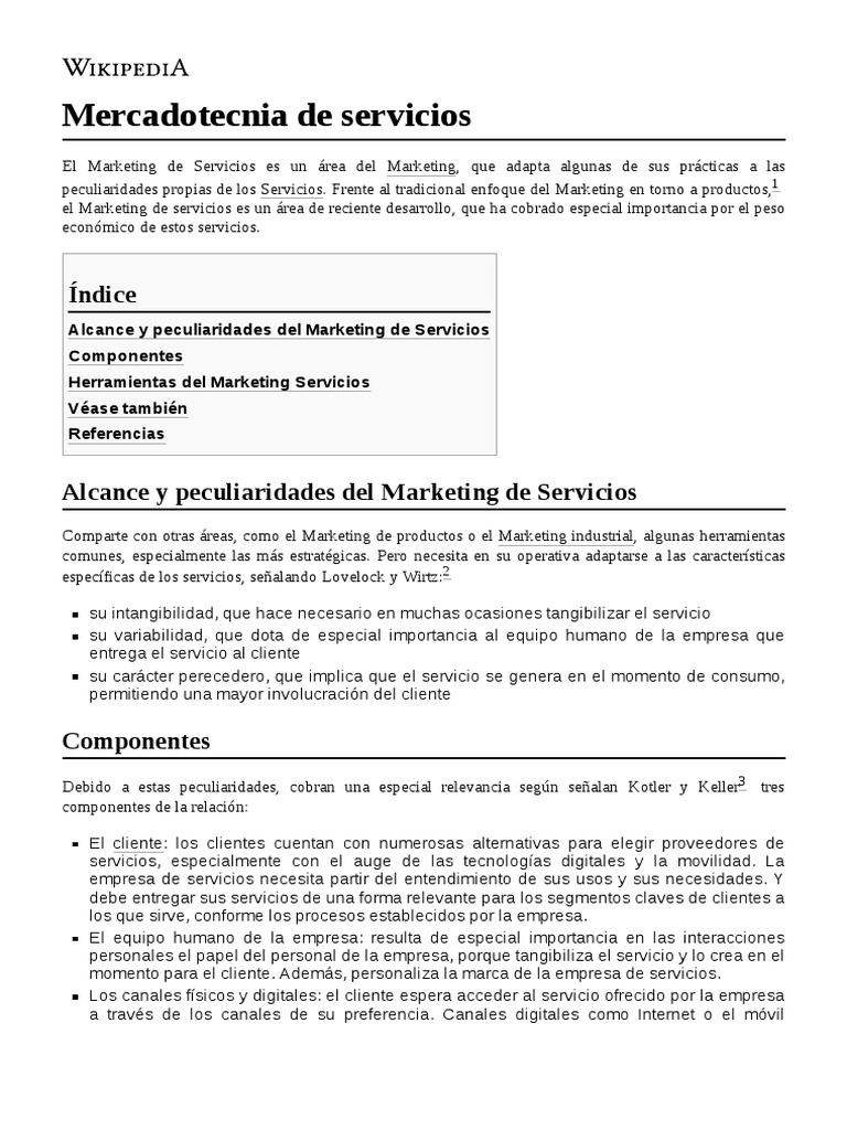 Mercadotecnia de Servicios | PDF | Marketing | Microeconomía