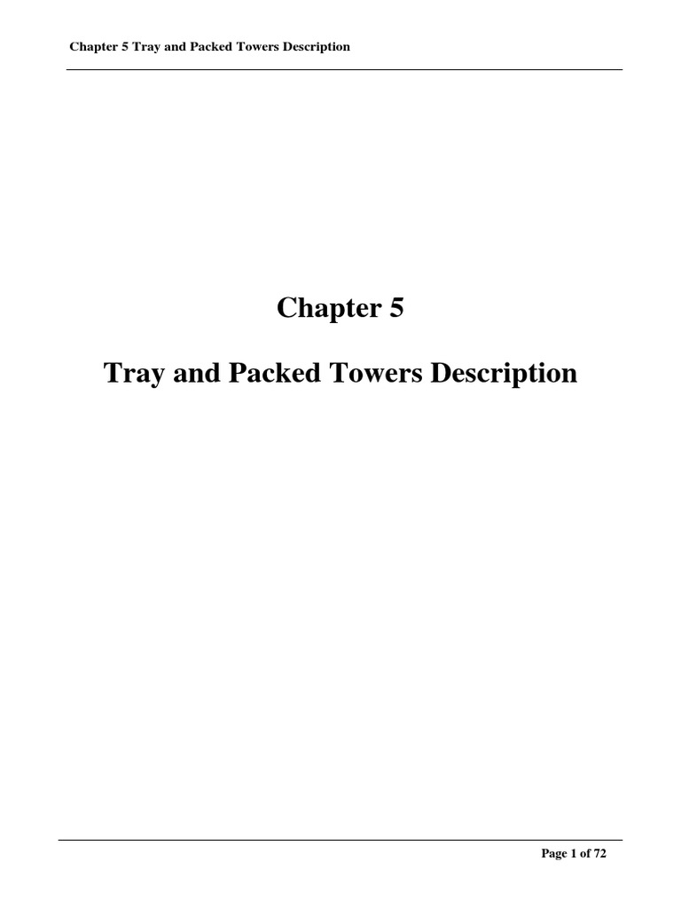 Towers | PDF | Distillation | Mechanical Engineering