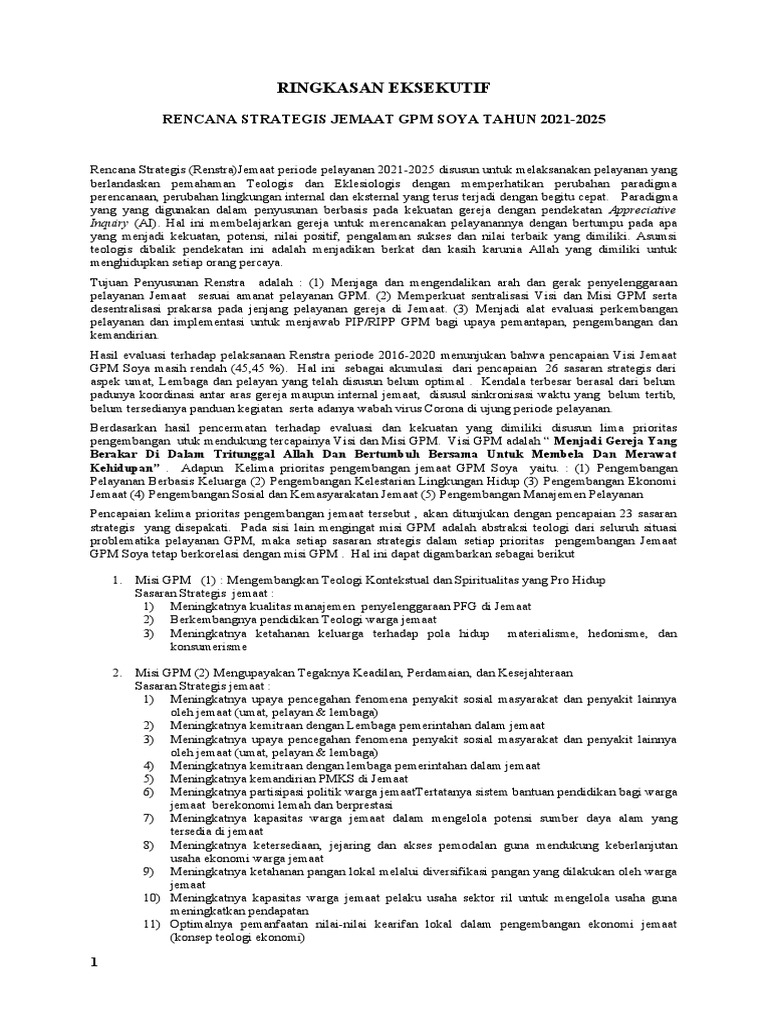 Ringkasan Eksekutif | PDF | Karier & Perkembangan