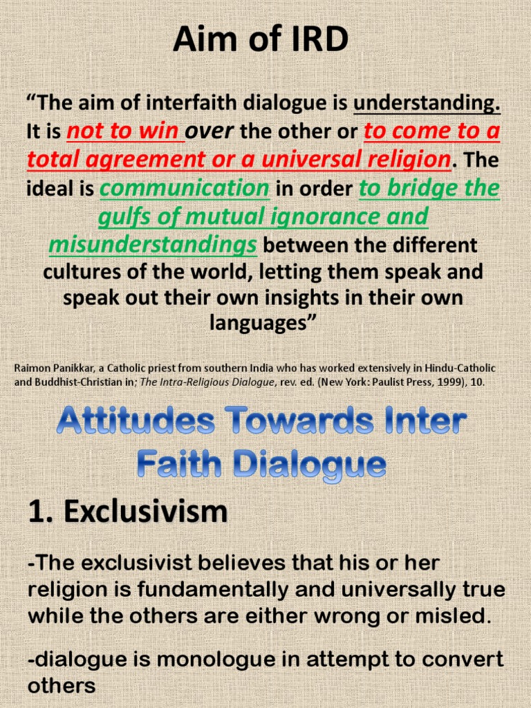 CFFS 4 Attitudes and Models To IRD | Download Free PDF | Interfaith ...