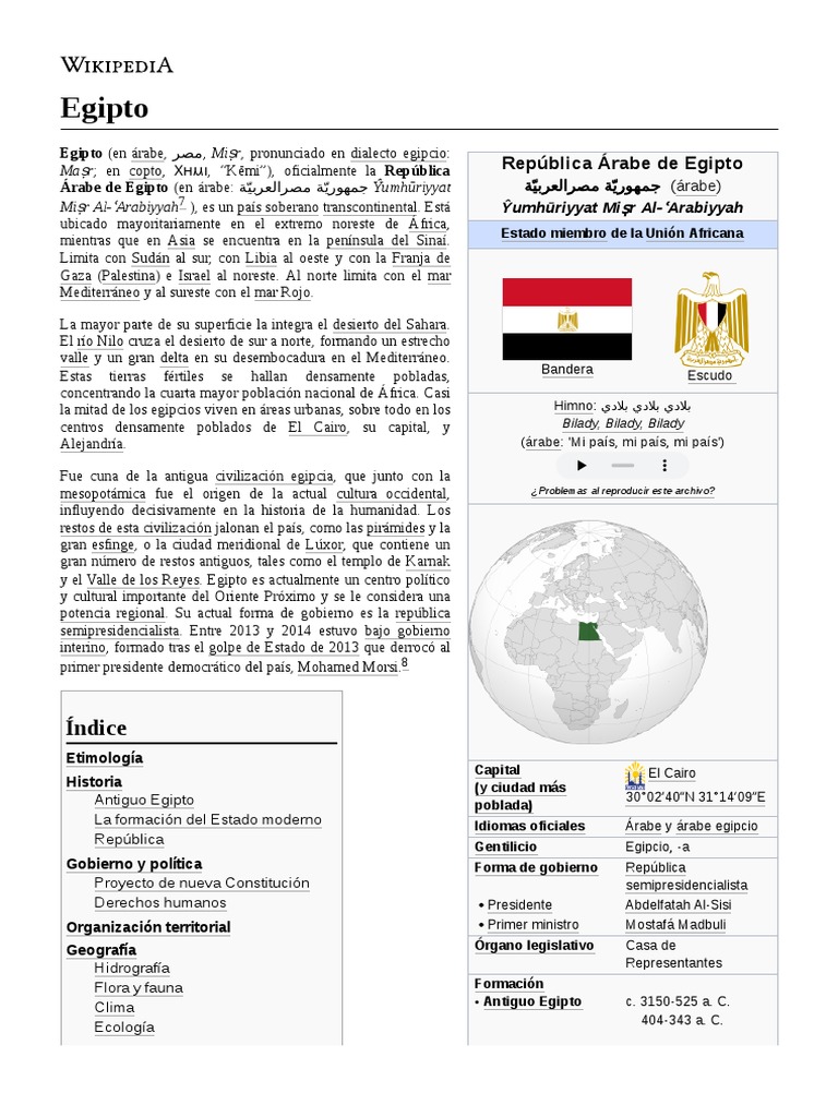 Egipto | PDF | Egipto | Anwar Sadat
