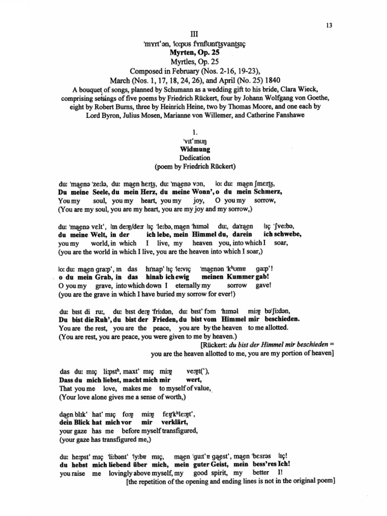 Myrten, Op. 25 (IPA) | PDF