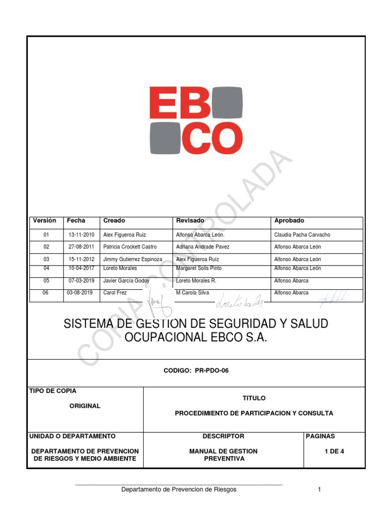 Pr-Pdo-06 Versión 6 - Participacion y Consulta | PDF | Ciencias de la Salud