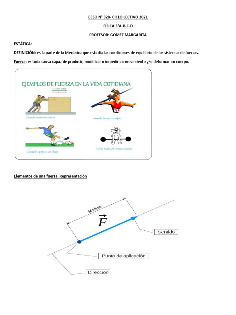 Fisica 3. Estatica | PDF | Fuerza | Vector Euclidiano