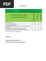 Evidence Plan Sample | PDF | Desserts | Foods
