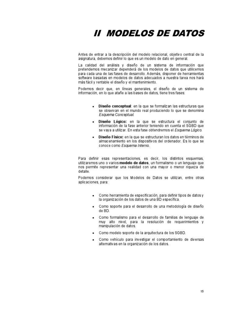 Modelo de Datos | PDF