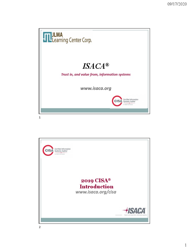 CISA Overview Short Ver 2019 | PDF | Audit | Test (Assessment)