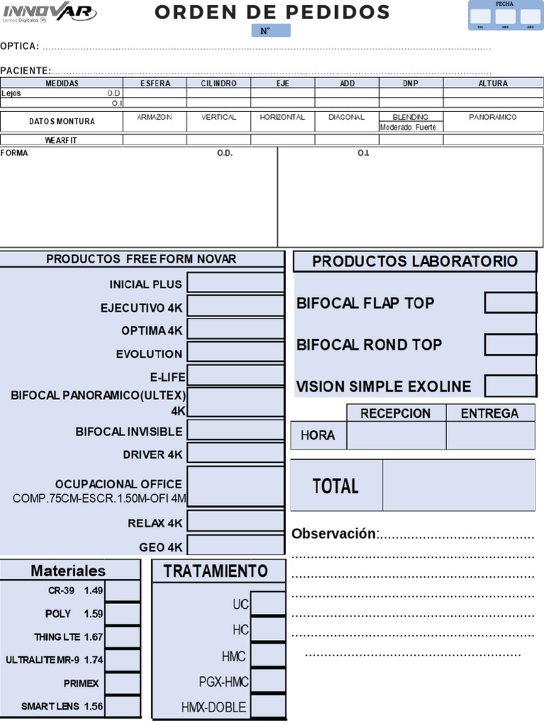 Corregido Orden de Pedidos (16.5 × 21.5 CM) (16.5 × 21.5 CM) | PDF | Hogar y jardín