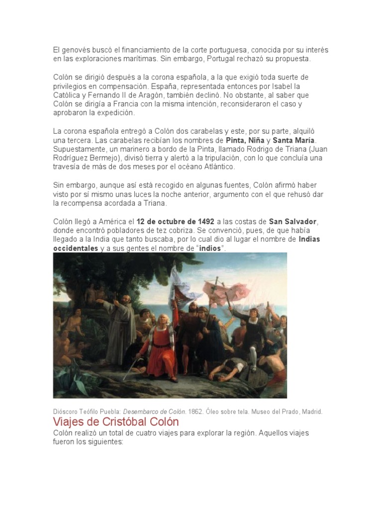 Cristobal Colon | PDF | Cristobal colon | Américas
