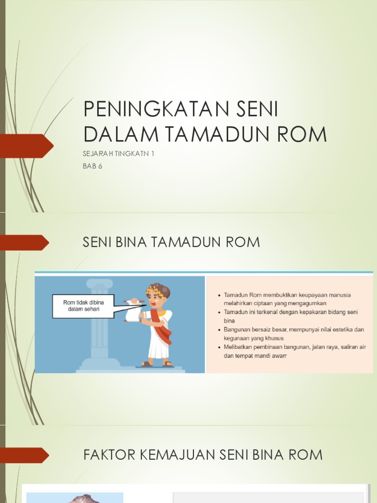 Peningkatan Seni Dalam Tamadun Rom | PDF