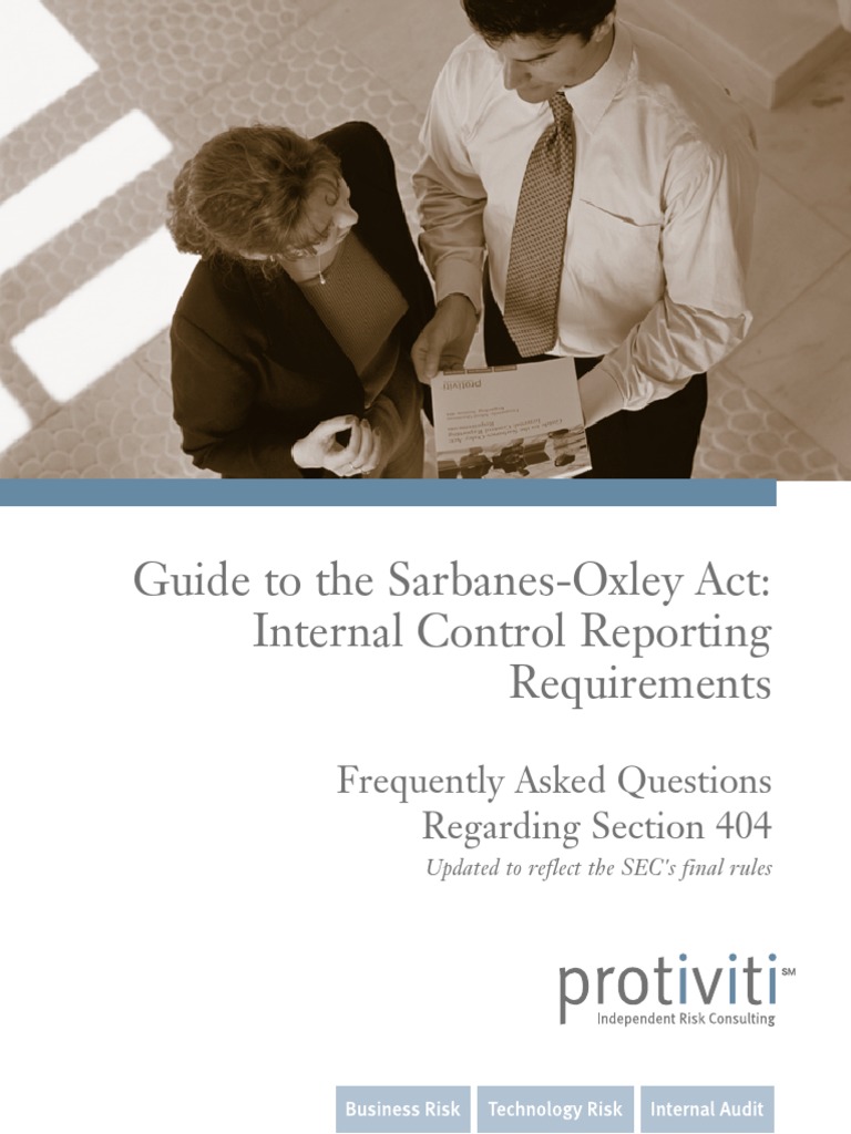 SOX Internal Audit Annual Reporting | PDF | Sarbanes–Oxley Act ...