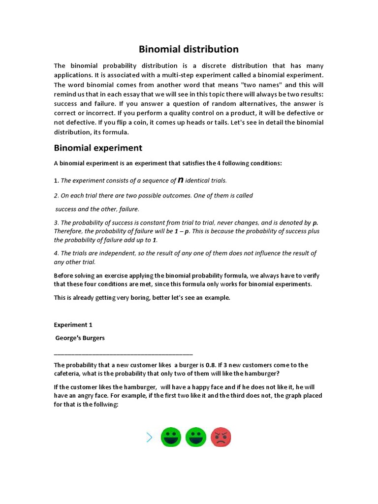 Binomial Distribution - Theory | PDF | Probability Distribution | Probability