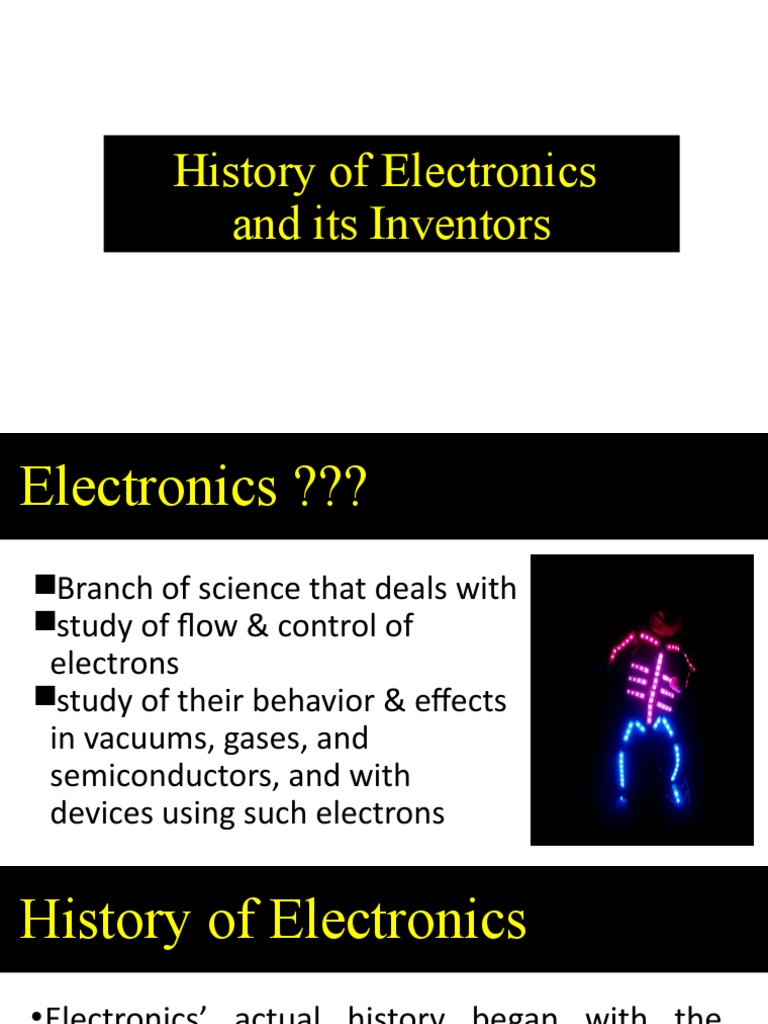 History of Electronics | Download Free PDF | Electricity ...