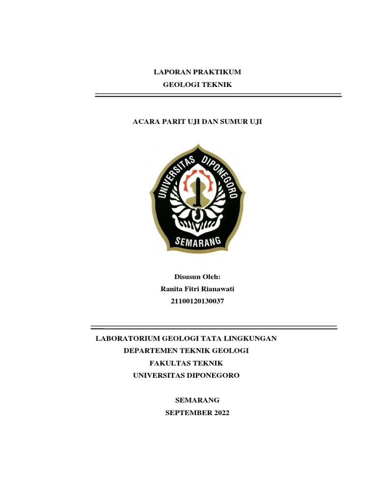 Praktikum Geologi: Parit dan Sumur Uji | PDF