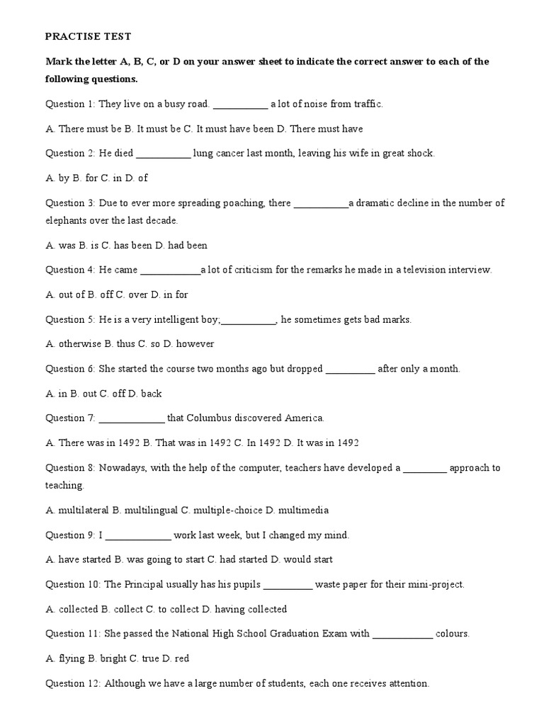 Practise Test 11 | PDF | Urban Planning | City