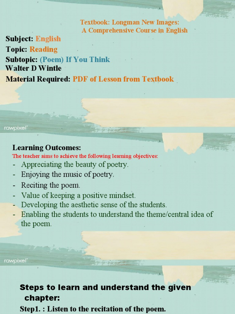 If You Think | PDF | Poetry | Thought