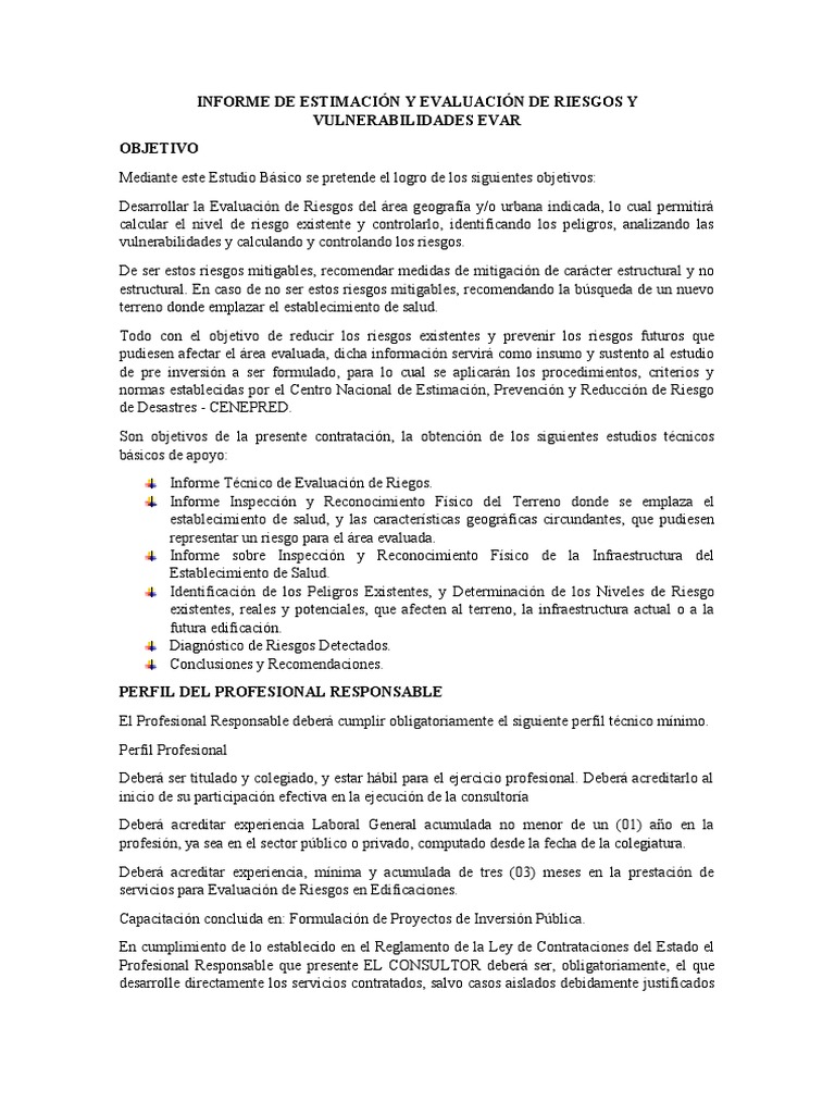 Informe de Estimación y Evaluación de Riesgos y Vulnerabilidades Evar | PDF | Riesgo | Evaluación