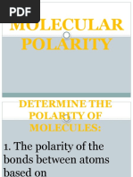Polarity of Molecules Hand-Out | PDF | Chemical Polarity | Covalent Bond