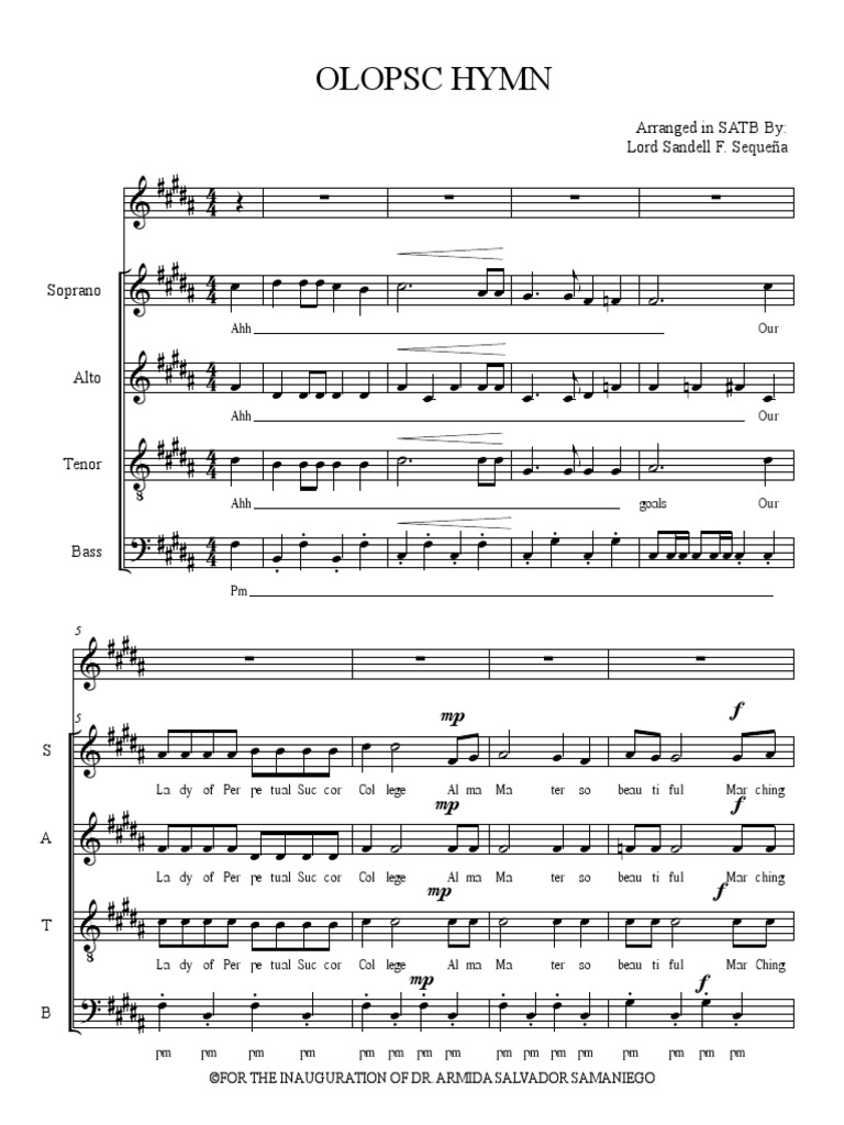 Olopsc Hymn Satb | PDF