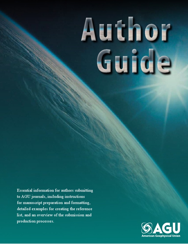 AGU Author Submission Guidelines | PDF | Language Arts & Discipline