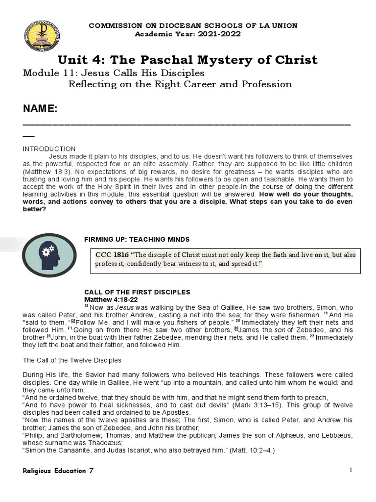 CLE-ESP-7_Module11-4thQ | PDF | Jesus