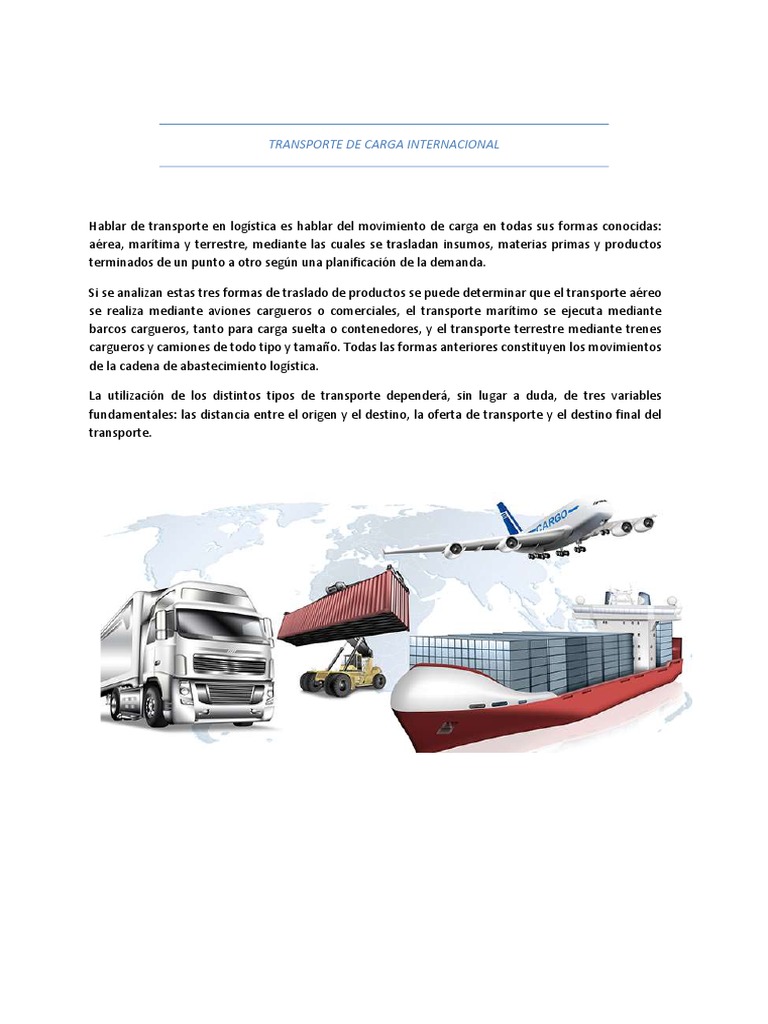 Transporte Internacional | PDF | Transporte | Barcos