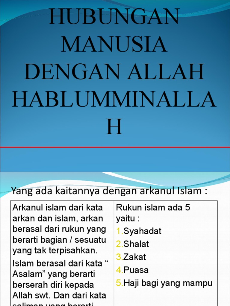 Hubungan Manusia Dengan Allah | PDF