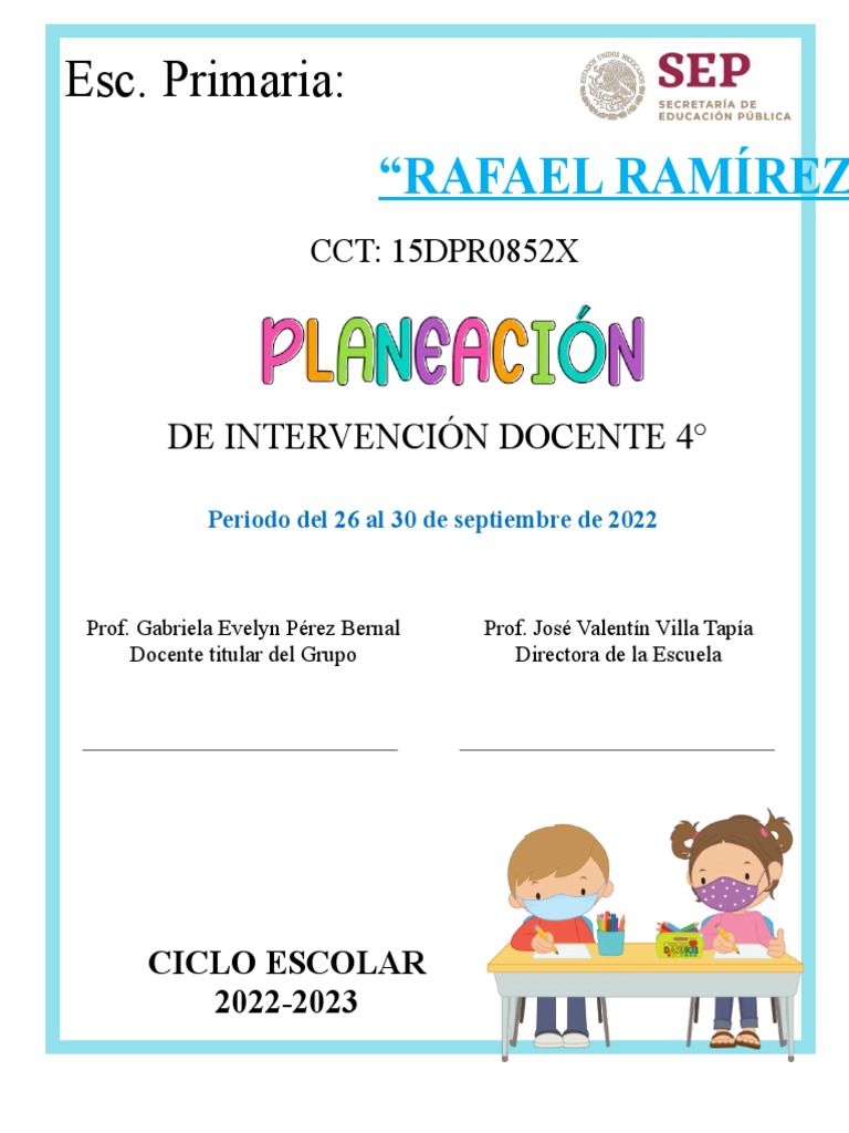 4° Sem4 Planeación de Intervención Docente Darukel 2022-2023 | PDF | Evaluación | México
