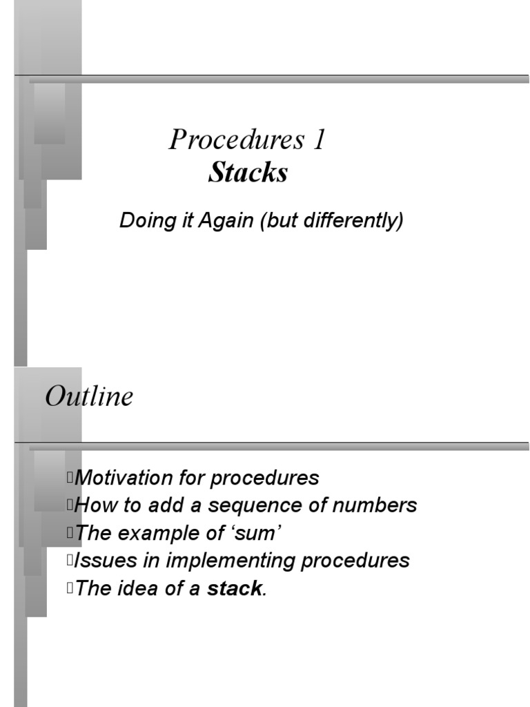 Lecture 5 Pdf Subroutine Parameter Computer Programming