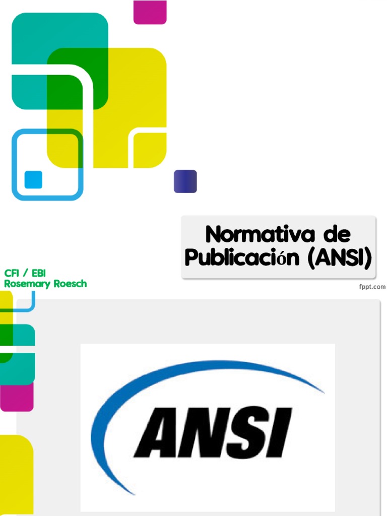 Normativa de Publicación (ANSI) | PDF | Sic | Cuestionario