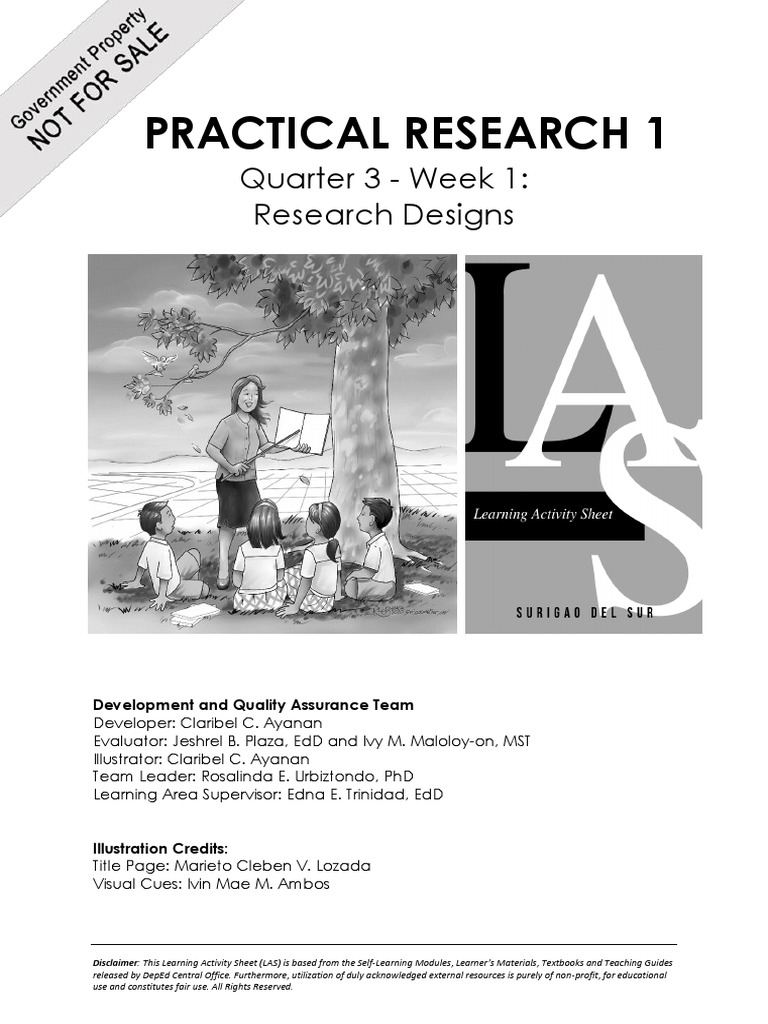 PracticalResearch1 q3 Week3 v4 | PDF | Learning | Experience