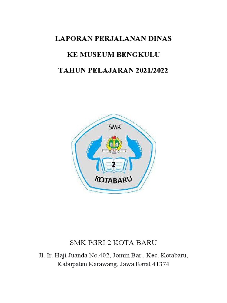 Contoh Cover Laporan Perjalanan Dinas | PDF